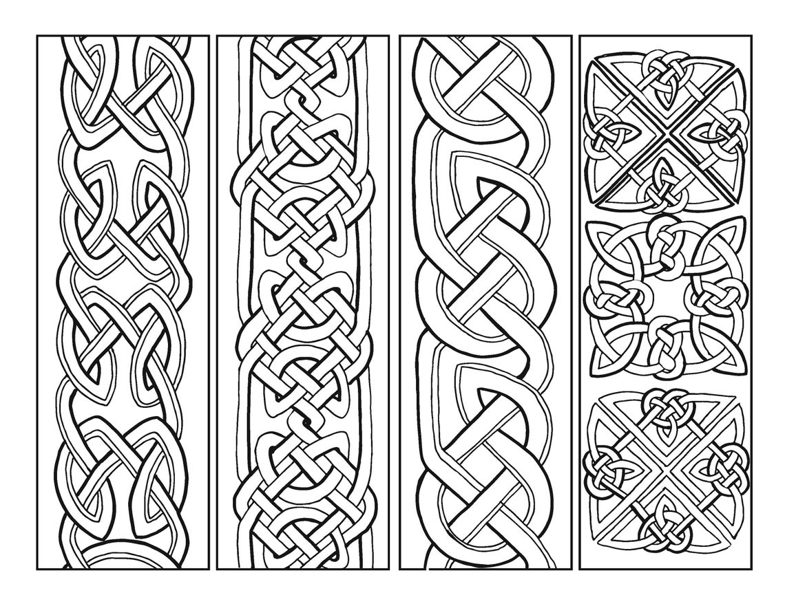 Celtic Knot Bookmarks- Intricate Irish Bookmarks- St Patrick's Day ...