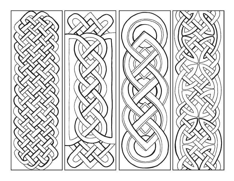 Celtic Knot Bookmarks- Intricate Irish Bookmarks- St Patrick's Day ...