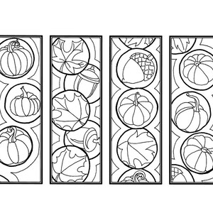 DIY Pumpkin Bookmarks Set of 4 Holiday Crafts Color Your - Etsy