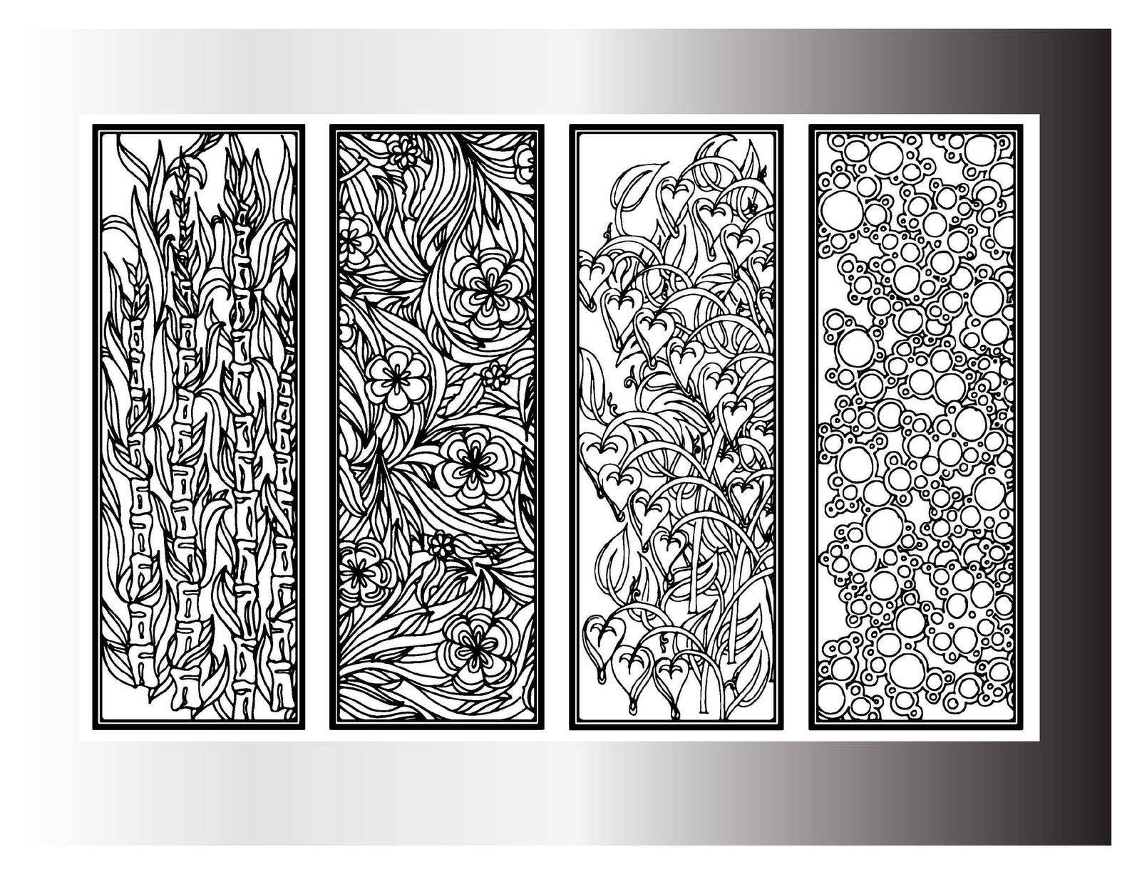 Adult Coloring Bookmark - Printable Bookmark - DIY Bookmarks ...