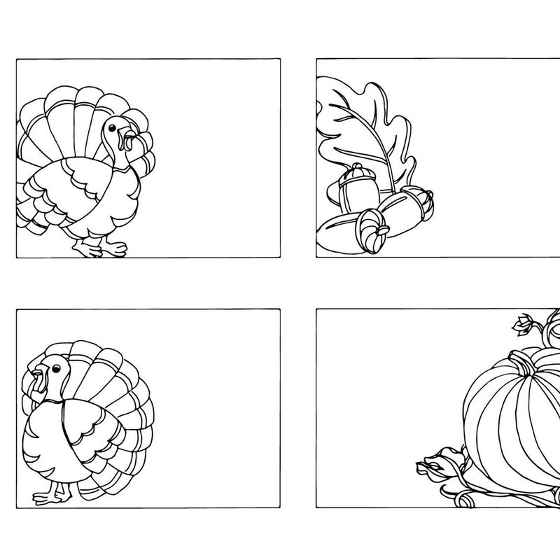 Thanksgiving Name Tags - Etsy