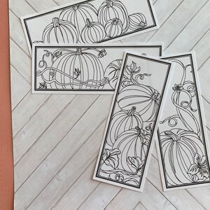 Fall Coloring Bundle! Printable Designs-holiday Bookmarks-color Your ...