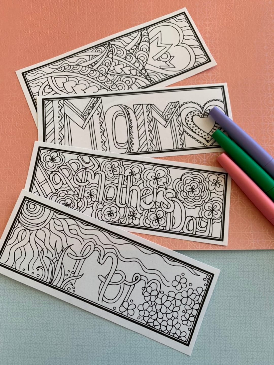 Mother's Day Bookmarks- Family Bookmarks- Mom Design Bookmarks ...