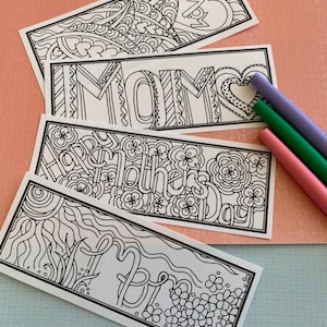 Mother's Day Bookmarks- Family Bookmarks- Mom Design Bookmarks ...