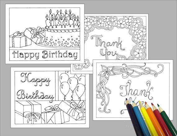 Thank You Birthday Coloring Pages