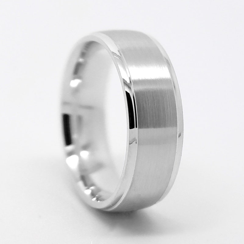 Brushed Silver Ring - Etsy