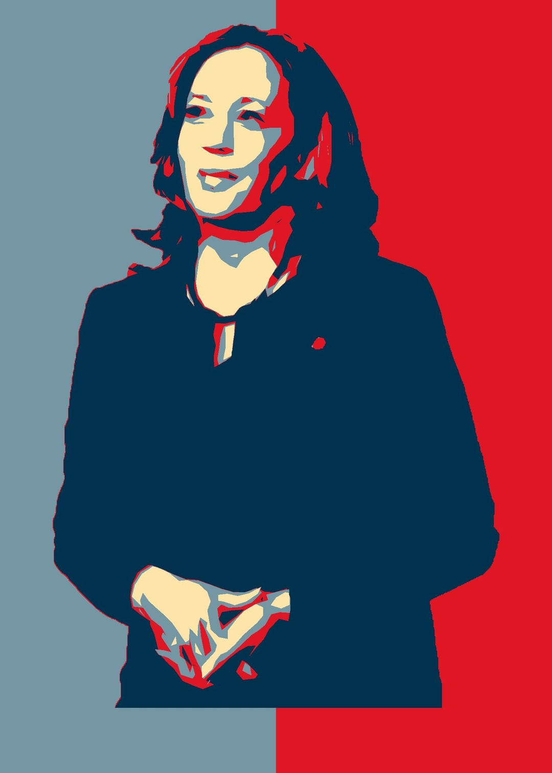 Kamala Color Silhouette Png With and Without Background - Etsy