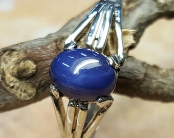 Star sapphire ring | Etsy