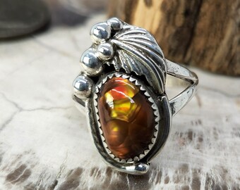 Mexican Fire Agate Ring - Etsy
