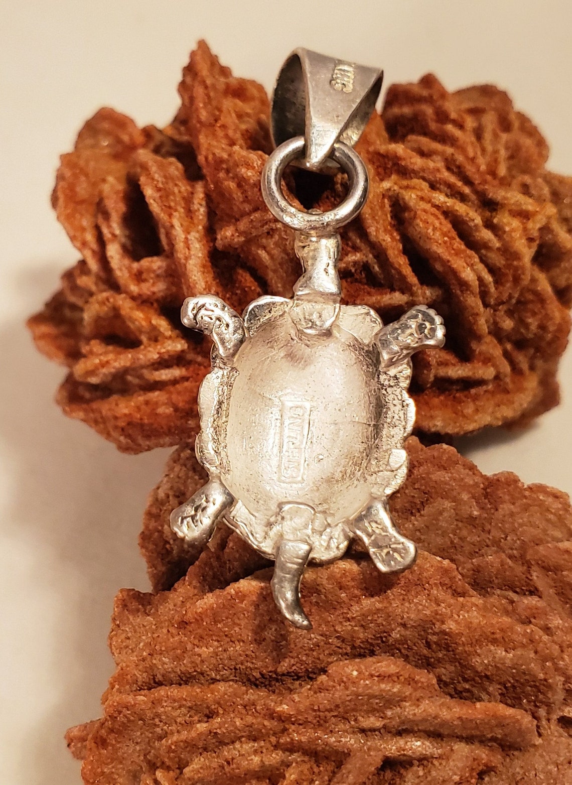 Sterling Silver Turtle Pendant Handmade Native American - Etsy