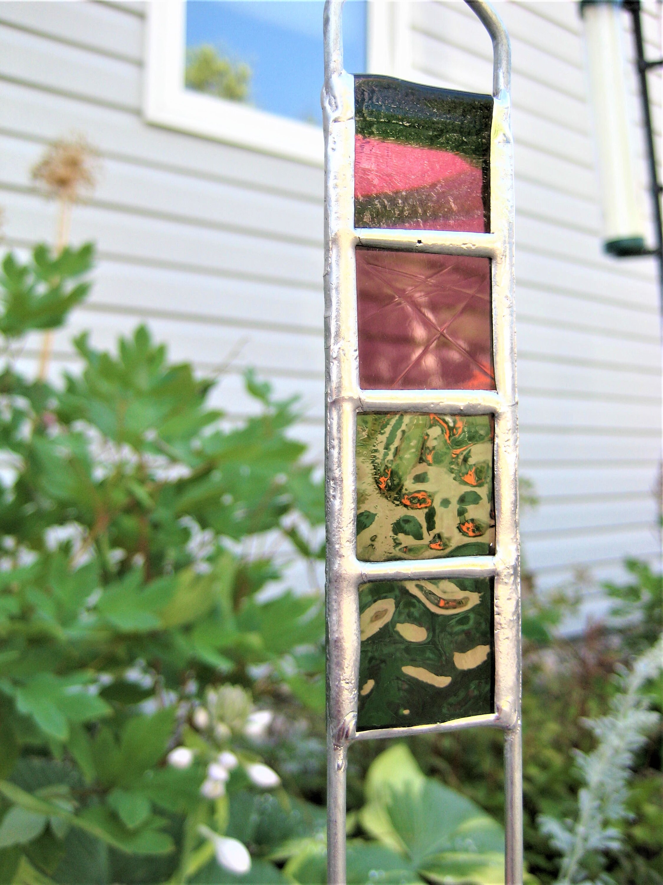 PLANT STAKE Stained Glass Live Edge Verry Berry - Etsy