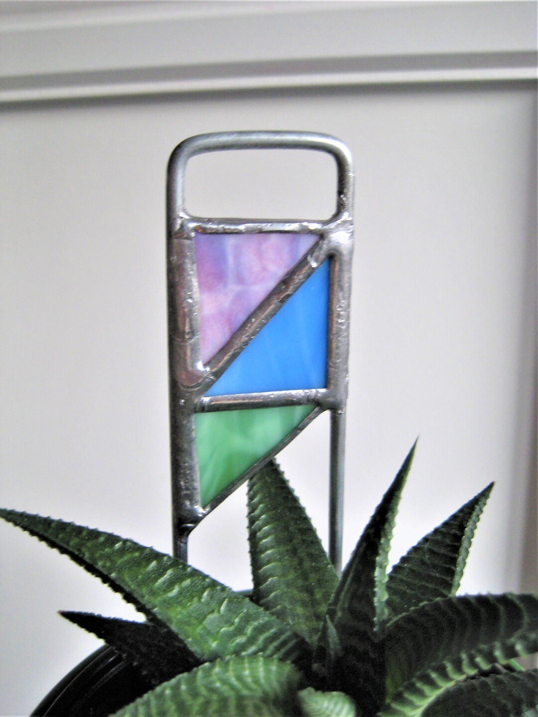 Mini PLANT STAKE - Stained Glass - Harlequin - Etsy