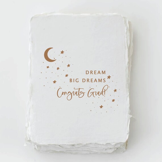 Dream Big Dreams. Congrats Grad Graduation Greeting Card - Etsy