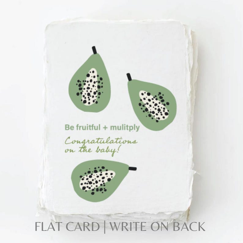 Be Fruitful + Multiply | Pear Christian Baby Greeting Card - Etsy