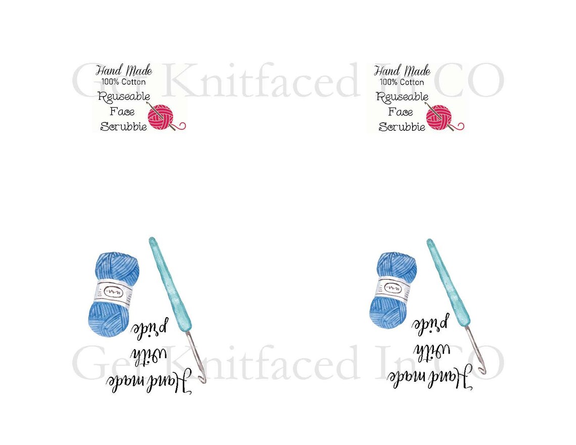 Face Scrubbie Template Package Set - PDF File Only - Instant Download ...