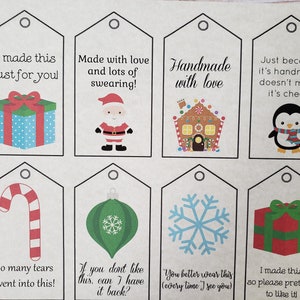 Christmas Craft Double Sided Gift Tag - PDF File Only - Instant ...