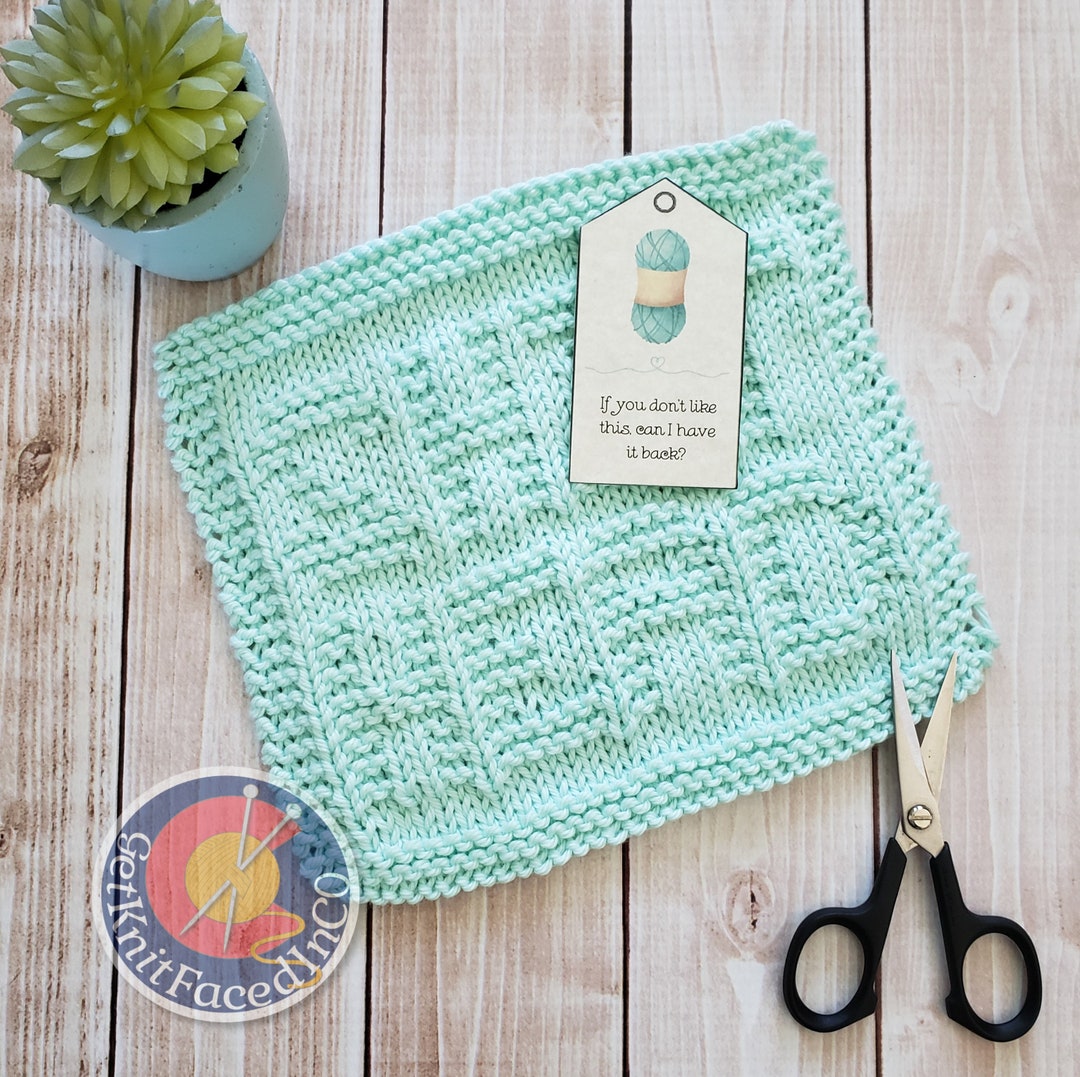 Sh*t Head Knit Dishcloth PDF Pattern - Easy Beginner Knitting Projects ...
