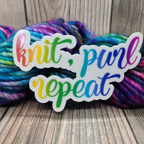 Knitting Vinyl Decal - Etsy