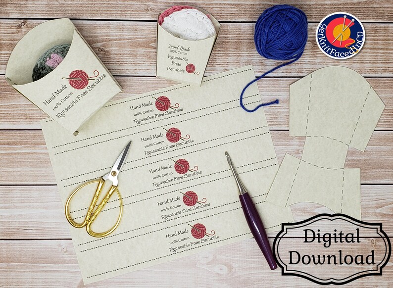 Face Scrubbie Template Package Set - PDF File Only - Instant Download ...