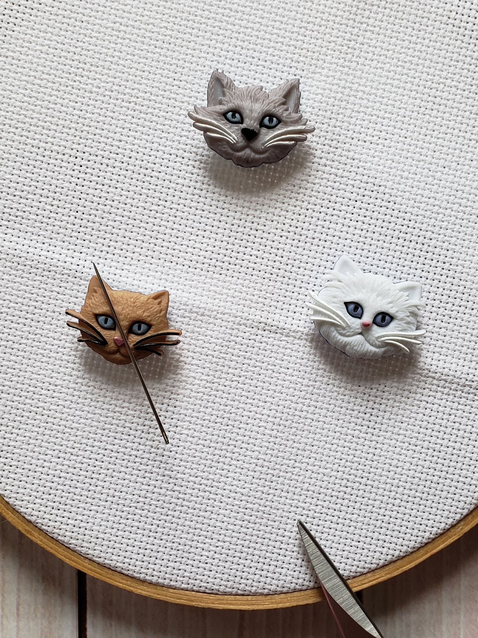 Cute Cat Needle Minder Cross-stitch Needle Holder Magnetic - Etsy