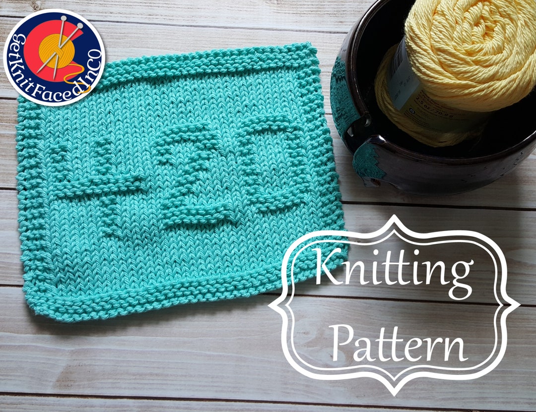 Funny Beginner Knitting Project 420 PDF Knit Dishcloth Pattern Instant ...