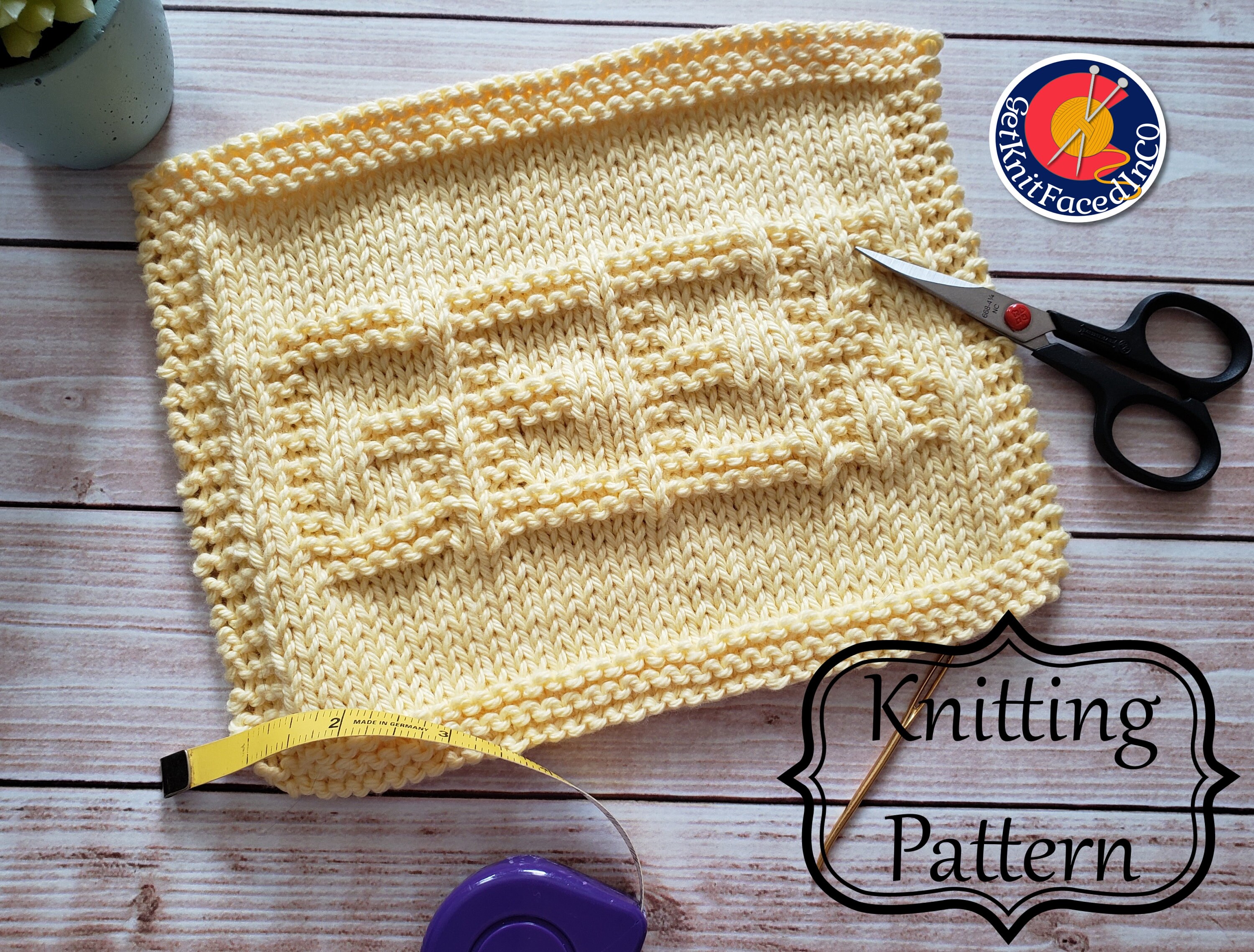 Geek Knit Dishcloth PDF Pattern - Easy Beginner Knitting Projects ...