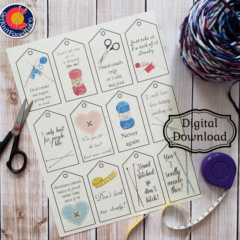 Knitting Tags - Etsy