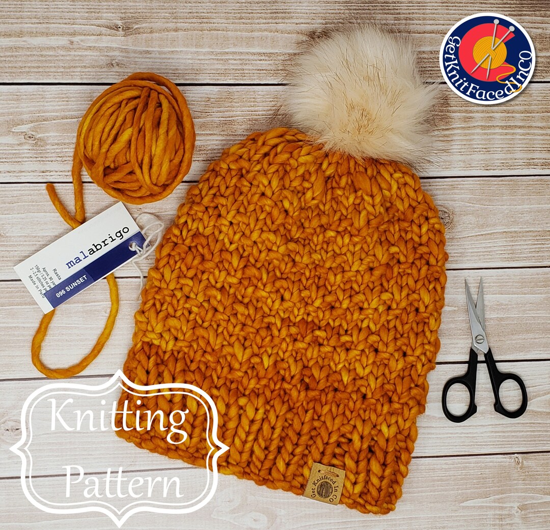 Golden October Hat PDF Pattern - Easy Beginner Knitting Projects ...