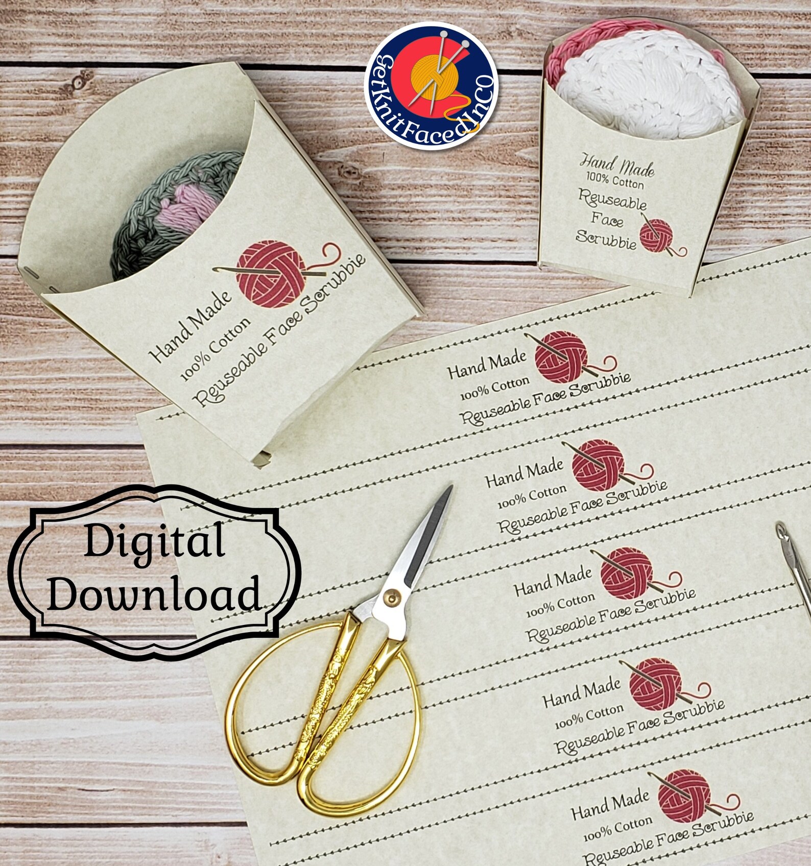 Face Scrubbie Template Package Set - PDF File Only - Instant Download ...