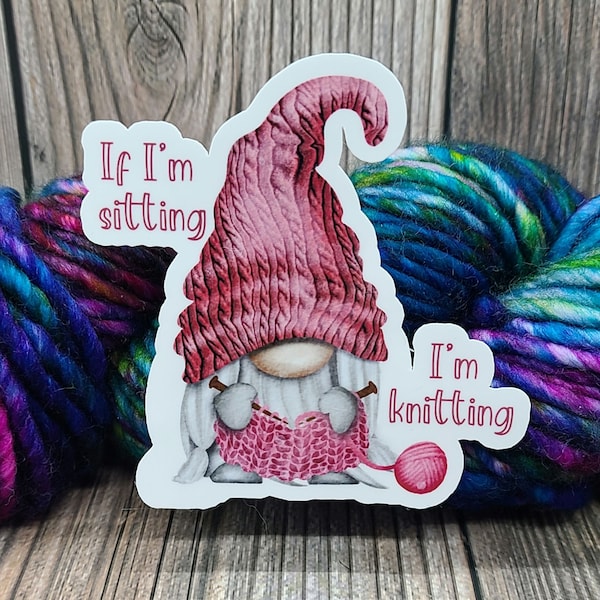 Knitting Vinyl Decal - Etsy