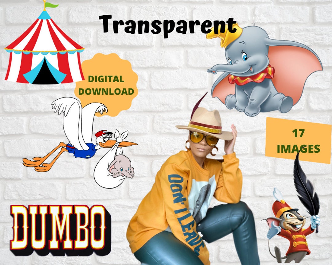 DUMBO Transparent Clip Art - Etsy