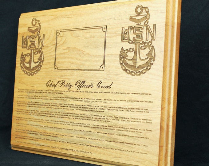 Personalized Navy Chief's Creed Plaque - Etsy