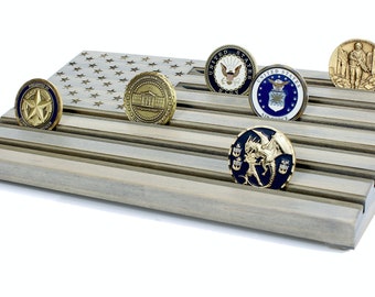 Wood Engraved Red Challenge Coin Display Red Personalized - Etsy