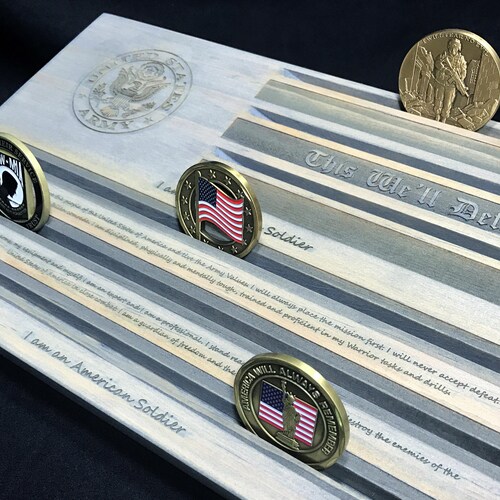Army Challenge Coin Display Soldier's Creed This - Etsy
