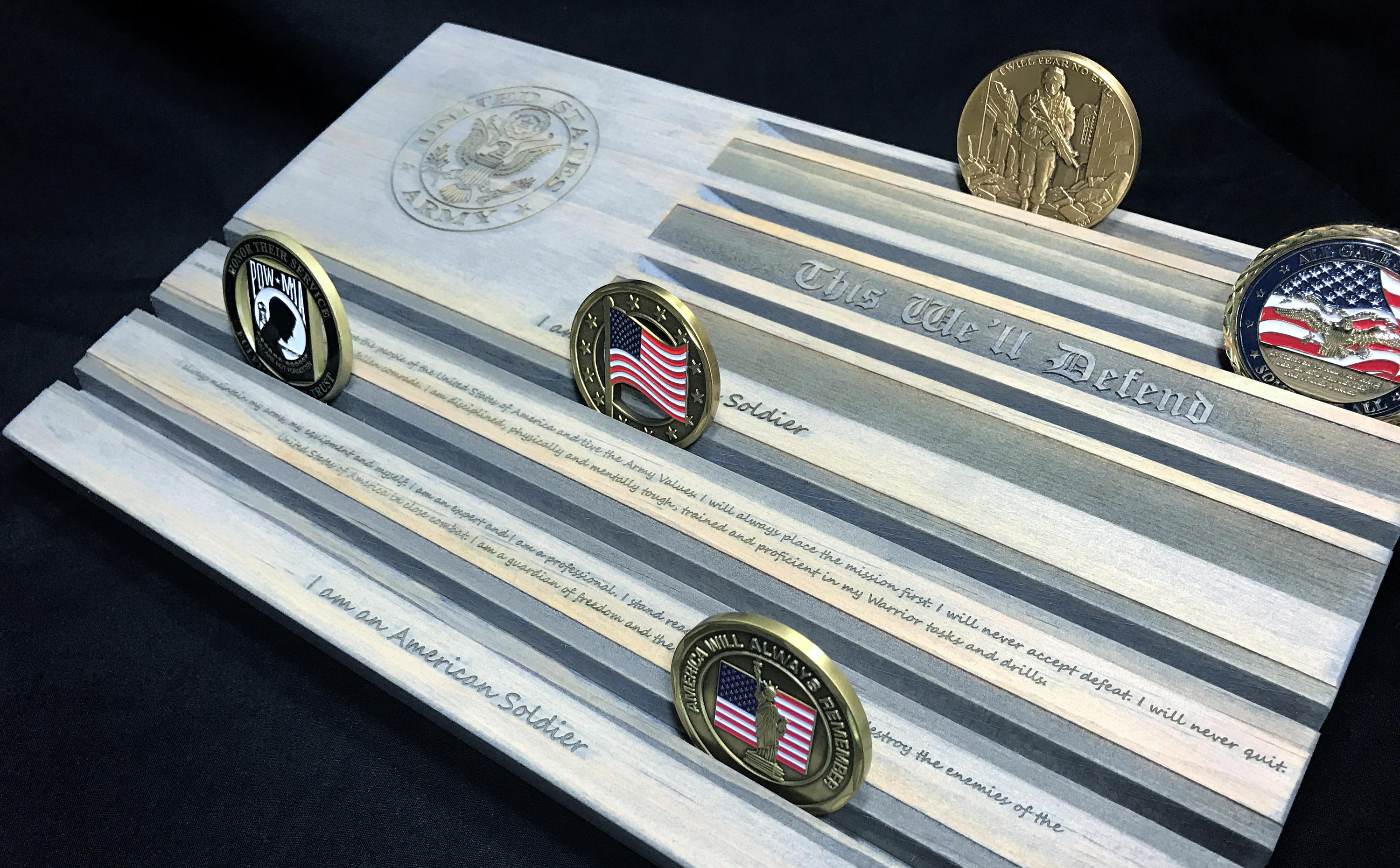 Army Challenge Coin Display Soldier's Creed This - Etsy