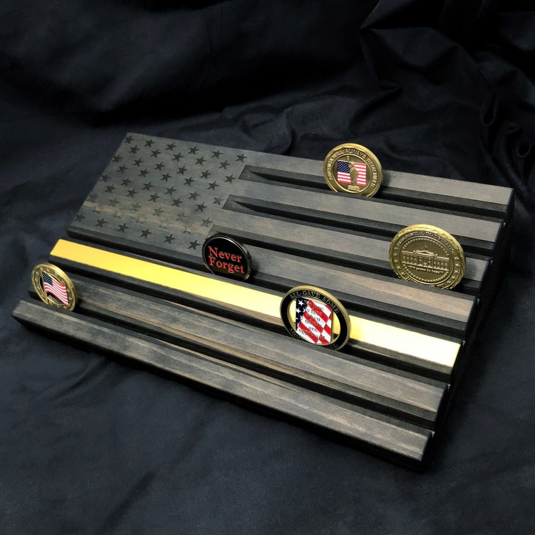 Thin Gold Line - Thin Yellow Line - Challenge Coin Display - Dispatcher ...