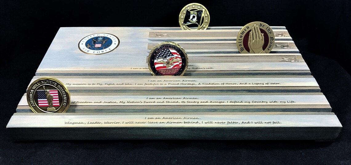 Gray Air Force Challenge Coin Display Coin Holder - Etsy