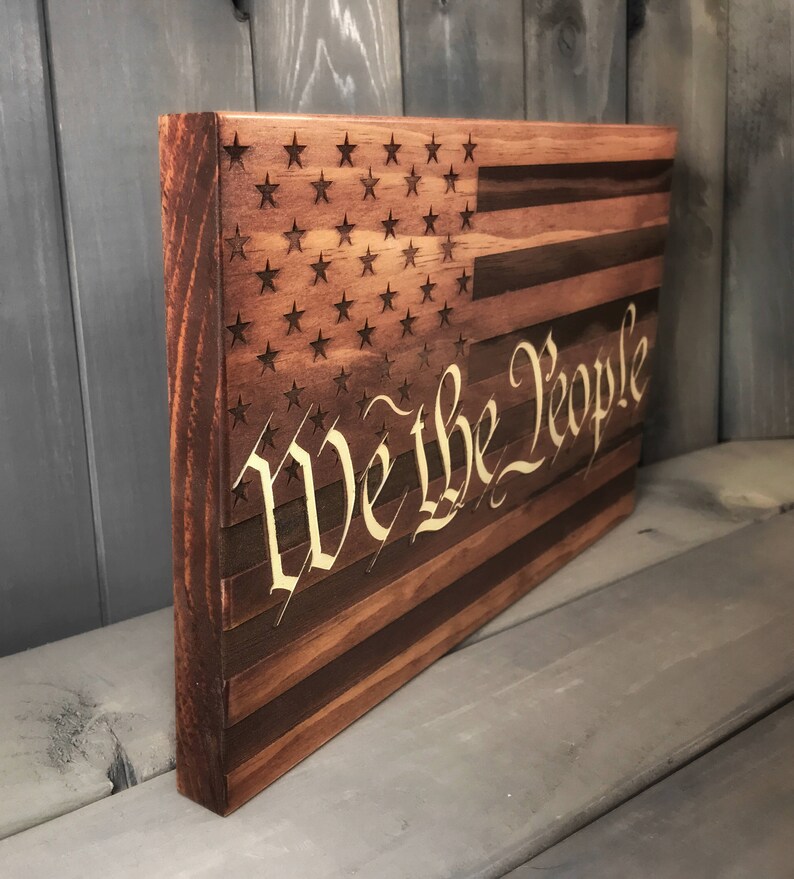 We the People Wall Hanging Constitution Wall Flag Engraved - Etsy
