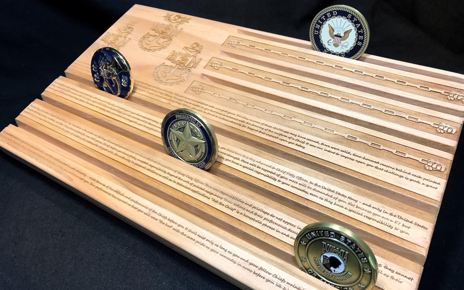 Navy Chief's Creed Military Challenge Coin Display Holder | Etsy