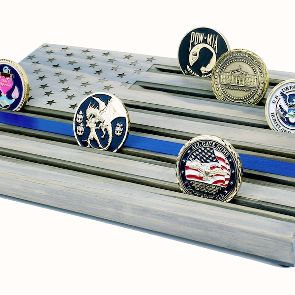 Wooden Flag Police Coin Holder - Etsy