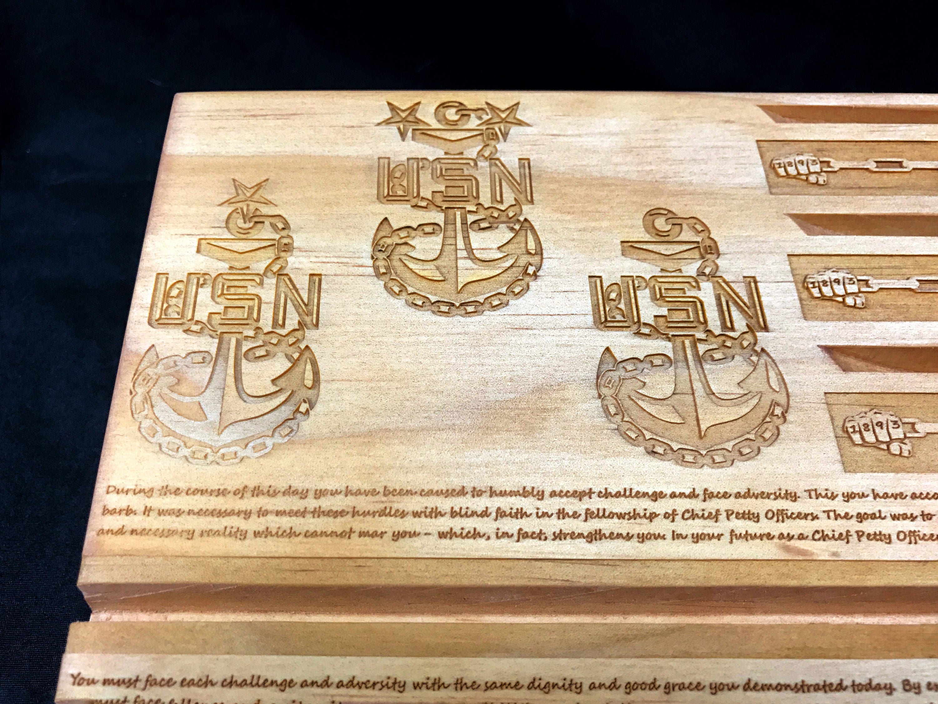 Navy Chief's Creed Military Challenge Coin Display Holder - Etsy