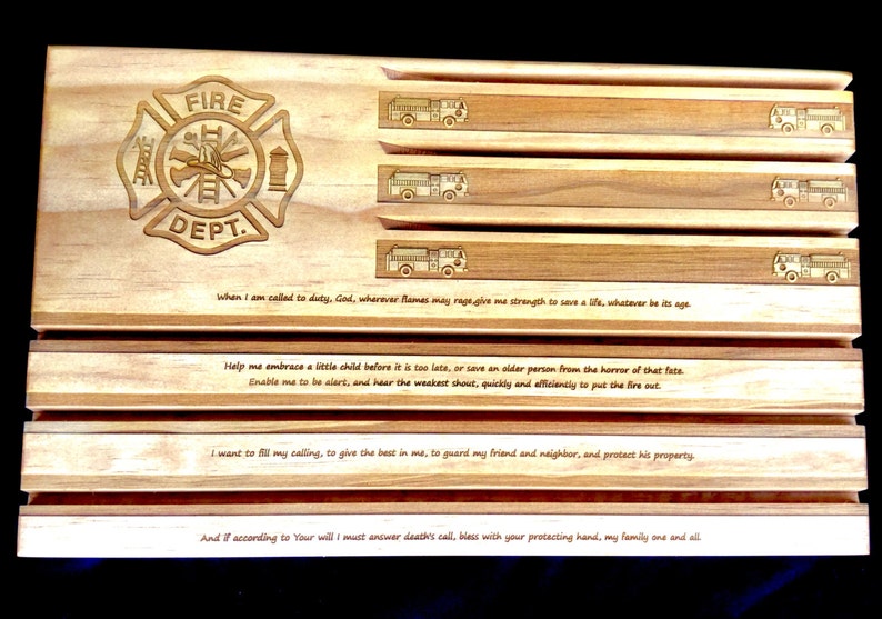 Firefighter Challenge Coin Display Holder Firefighter's - Etsy