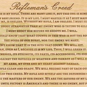 Personalized Marine Corp Rifleman's Creed Plaque - Marine Award - USMC ...