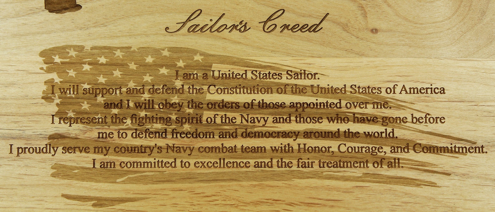 Personalized Navy Sailor's Creed Plaque - Etsy
