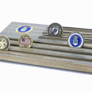 Gray Air Force Challenge Coin Display - Coin Holder - Airman's Creed ...