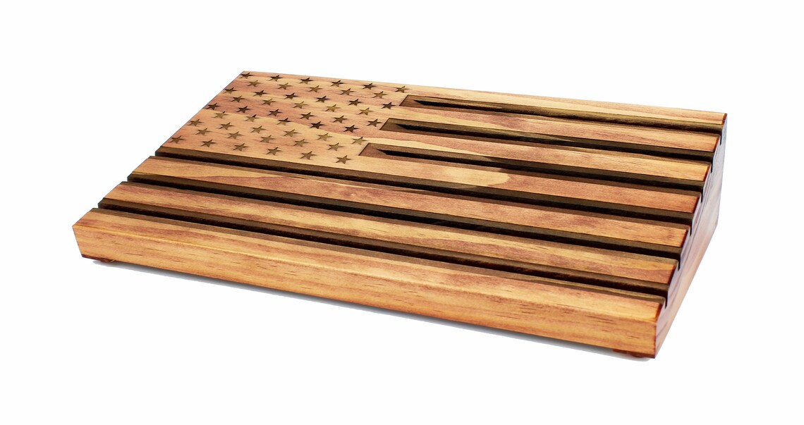 Wood Engraved Red Challenge Coin Display Red Personalized | Etsy