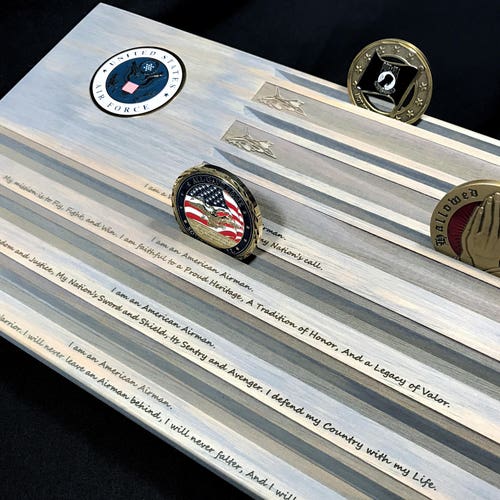 Air Force Airman's Creed Challenge Coin Display Military - Etsy