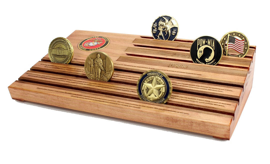 Marine Coin Display - Military Challenge Coin Holder - Coin Display ...
