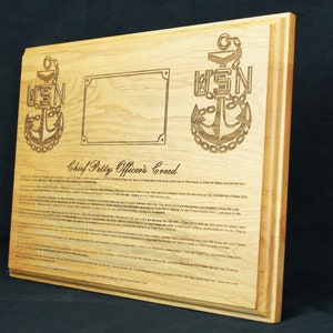 Personalized Navy Chief's Creed Plaque - Chief Pinning Gift - Chief ...