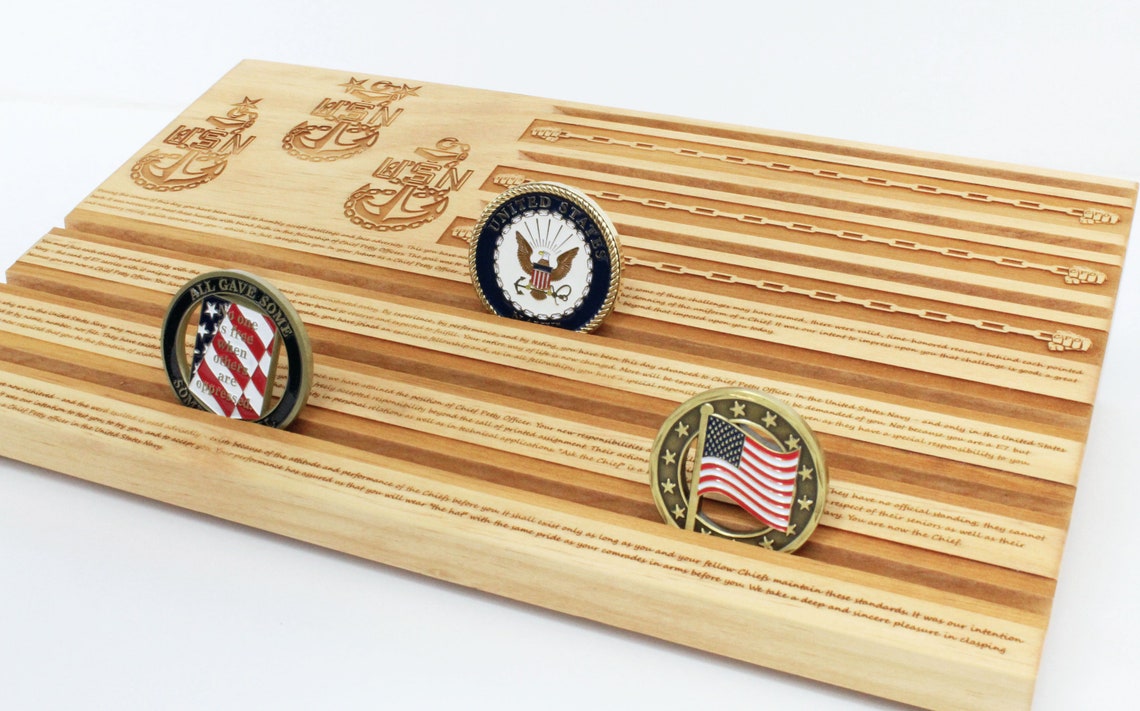 Navy Chief's Creed Military Challenge Coin Display Holder - Etsy